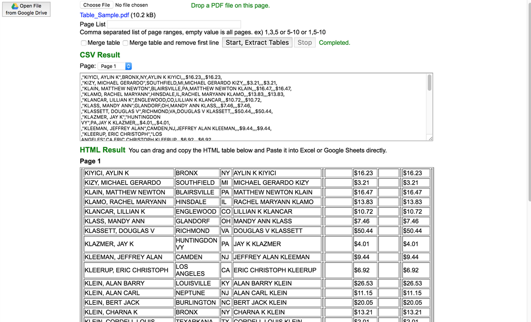 How to Convert PDF to Google Sheets