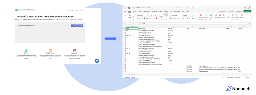 OCR for data extraction from bank statements | Nanonets Blog