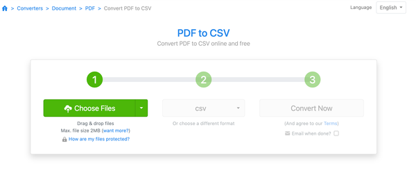 How to convert PDF to CSV?
